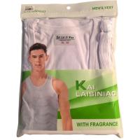 China Kai Lai Si Niao $1 Men Cotton Vest M-XXL White Color Factory Direct Sell With Cheap Prices for sale