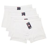 China Men's Classical White Jacquard Fabric Boxers Briefs Comfortable Breathable Wholesale Underpants Men White Underwear for sale