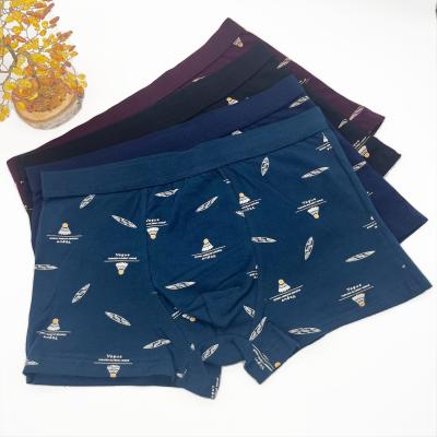 China Wholesale High Quality Men's Boxer Briefs 95% Cotton Printed Underwear for Men for sale