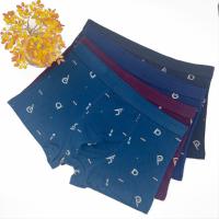 China Mens Letter Printed Boxer Shorts Plus Size Men's Boxer Brief for sale