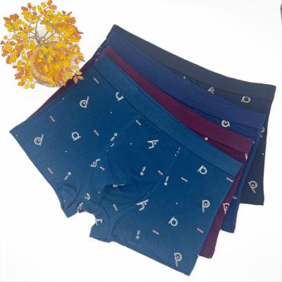 China Mens Letter Printed Boxer Shorts Plus Size Men's Boxer Brief for sale