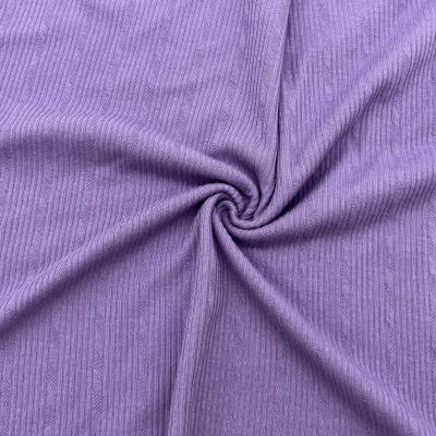 China Wholesales Cotton Textiles Knitted Double-faced 95% Cotton Striped Jacquard Fabric Semi Combed Cotton for Clothing for sale