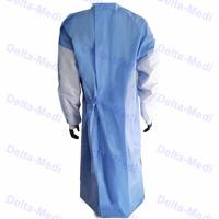 China Nonwoven SMS Patient Visitor Disposable Isolation Gowns For Labotatary Food Using for sale