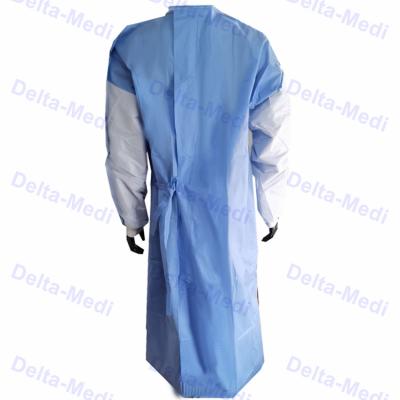China Nonwoven SMS Patient Visitor Disposable Isolation Gowns For Labotatary Food Using for sale