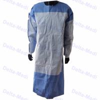 China Nonwoven SMS Patient Visitor Disposable Isolation Gowns For Labotatary Food Using for sale