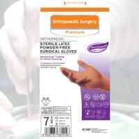 China Brown Color Sterile Orthopaedic Surgical Gloves Natural Rubber Latex Orthopaedic Gloves for sale