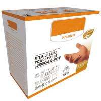 China Sterile Antiviral Orthopaedic Latex Surgical Gloves Powder-free for sale