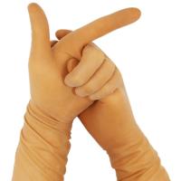 China Brown Color Sterile Orthopaedic Surgical Gloves Natural Rubber Latex Orthopaedic Gloves for sale