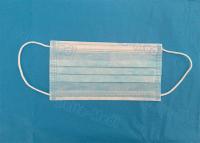 China 3 Ply Non Woven Earloop Disposable Face Mask Blue Color For Doctor / Patient for sale