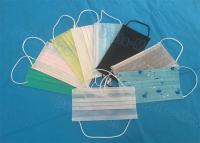 China 3 Ply Non Woven Earloop Disposable Face Mask Blue Color For Doctor / Patient for sale