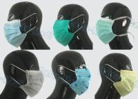 China 3 Ply Non Woven Earloop Disposable Face Mask Blue Color For Doctor / Patient for sale