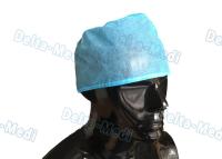 China Ties On Back Blue PP Disposable Surgical Caps Dust Proof With Stitching Thread for sale