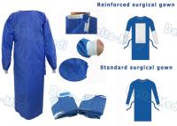 China SMS Disposable Surgical Gown With Knitted Cuff Environmentally Friendly for sale