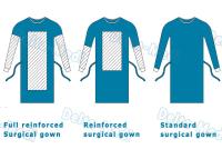 China SMMS Disposable Surgical Gown , Fluid Blood Impermeable With Hand Towels For Surgery for sale