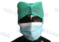China Green Medical Disposable Surgical Caps Non Woven Tie On Back Type For Hospital for sale