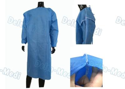 China Standard Disposable Doctor Gowns , Disposable Barrier Gowns Thread Seaming for sale