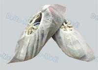 China PP White Non Slip Shoe Covers , Lightweight Waterproof Protective Shoe Covers for sale