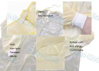 China Ultrasonic Sewing Yellow Isolation Gowns , Isolation Waterproof Disposable Lab Gown for sale