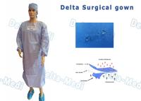 China AAMI Level 4 Disposable Doctor Gowns , Disposable Theatre Gowns With 4 Waist Belts for sale
