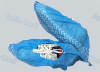 China Non Woven Non Skid Disposable Surgical Shoe Covers Blue Color 15 x 40cm for sale