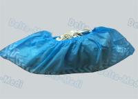 China Non Woven Non Skid Disposable Surgical Shoe Covers Blue Color 15 x 40cm for sale
