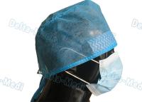 China Blue Disposable Surgeon Caps , PP / SMS Disposable Surgical Hats With Sweatband for sale