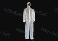 China Liquid Proof Disposable Protective Coveralls 100% Non Woven For Food Industry / Lab for sale