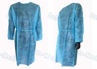China Blue PP Long Sleeve Hospital Disposable Isolation Gowns Anti Dust For Lab / Industry for sale