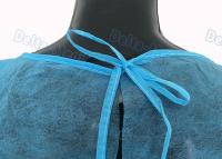 China Blue PP Long Sleeve Hospital Disposable Isolation Gowns Anti Dust For Lab / Industry for sale