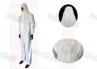 China Dupont Tyvek Alternative Disposable Protective Coveralls Hooded High Safety With Elastic Waist for sale