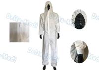 China Dupont Tyvek Alternative Disposable Protective Coveralls Hooded High Safety With Elastic Waist for sale