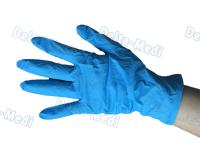 China Harmless Disposable Medical Gloves , Blue Color Vinyl Exam Gloves With Good Feeling for sale
