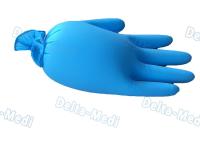 China Harmless Disposable Medical Gloves , Blue Color Vinyl Exam Gloves With Good Feeling for sale