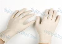 China Durable Disposable Surgical Gloves , White Color Latex Examination Gloves for sale