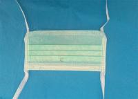 China Green 3 Ply Non Woven Face Mask , Sterile Disposable Medical Face Masks for sale