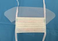 China Labortary Anti Fog Face Mask With Eye Shield , Tie On Adult Face Mask Green / White Color for sale