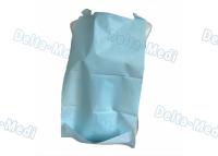 China Light Blue Waterproof Disposable Patient Bibs , Adults Custom Disposable Bibs With Pocket for sale
