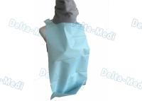 China Blue White Disposable Patient Dental Bib With Tie Pocket for sale