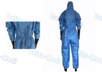 China Blue Film Breathable Disposable Coveralls Working Uniform S - XXL For Industry for sale