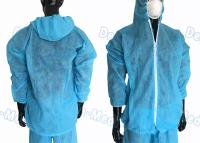 China Microporous SF Disposable Protective Clothing 40g-70g Elastic Cuff for sale