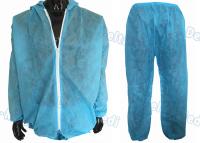 China Microporous SF Disposable Protective Clothing 40g-70g Elastic Cuff for sale