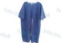 China Comfortable Short Sleeve Disposable Patient Gowns , Blue Isolation Gowns CE Certification for sale
