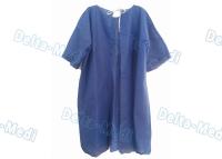 China Comfortable Short Sleeve Disposable Patient Gowns , Blue Isolation Gowns CE Certification for sale