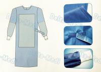 China Tie On Disposable Sterile Gowns , Disposable Operating Gowns Wood Pulp Spunlace Fabric for sale