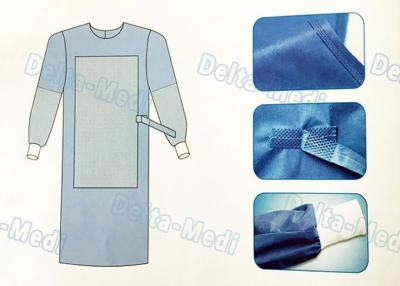 China Tie On Disposable Sterile Gowns , Disposable Operating Gowns Wood Pulp Spunlace Fabric for sale