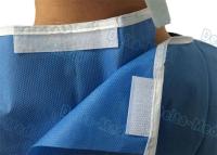 China Tie On Disposable Sterile Gowns , Disposable Operating Gowns Wood Pulp Spunlace Fabric for sale