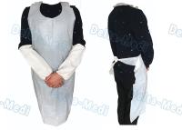 China Operating Rooms White Disposable Aprons , Dust Proof Plastic Throw Away Aprons for sale