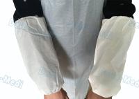 China White Disposable Sleeve Covers , Disposable Sleeve Protectors With Elastic Cuff for sale