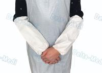 China White Disposable Sleeve Covers , Disposable Sleeve Protectors With Elastic Cuff for sale