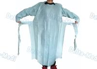 China Protective Medical Plastic Products Waterproof CPE Gown With Sleeves for sale